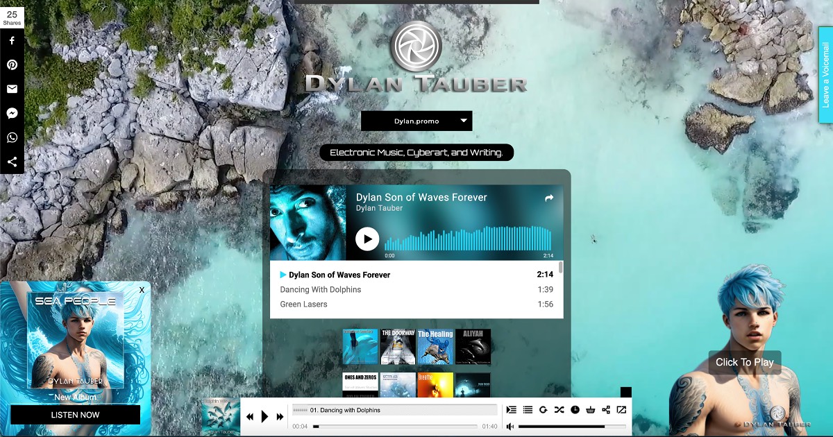 Dylan Tauber, electronic musician, cyberartist, photographer, and author.
